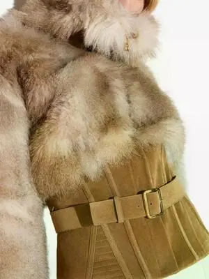 Elisabetta Franchi Fur-effect Bustier Jacket