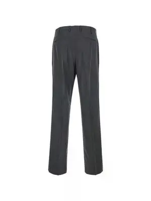 PT TORINO Pleated Straight-leg Trousers - Grey