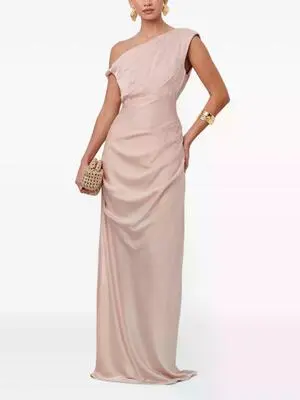 SAVEL Justina One-shoulder Draped Maxi Dress - Pink