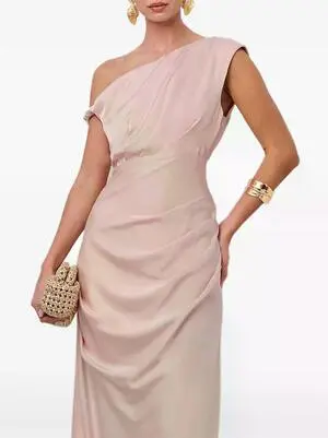 SAVEL Justina One-shoulder Draped Maxi Dress