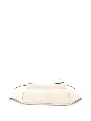 Gucci Gg Embossed Perforated Leather Belt Bag - White