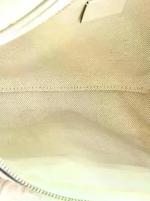Gucci Gg Embossed Perforated Leather Belt Bag - White