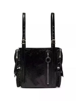 Stella McCartney Crinkled-finish Multi-pocket Tote Bag - Black