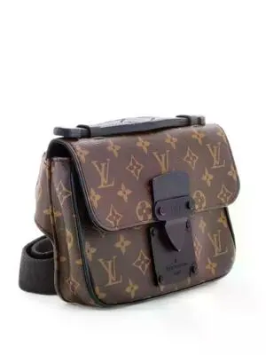 LOUIS VUITTON S Lock Sling Bag Macassar Monogram Canvas Belt Bag - Brown