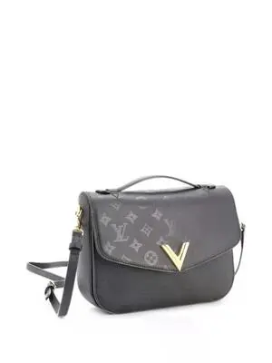 LOUIS VUITTON Very Messenger Monogram Leather Shoulder Bag - Black