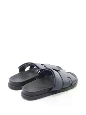 Hermès 2020s Chypre Epsom-leather Flat Sandals