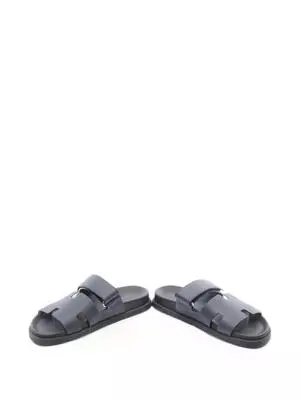Hermès 2020s Chypre Epsom-leather Flat Sandals