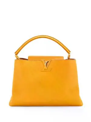 LOUIS VUITTON Capucines Bag Leather Mm Satchel - Yellow