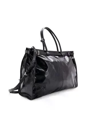 Prada Vitello Shine Extra Large Tote Bag - Black