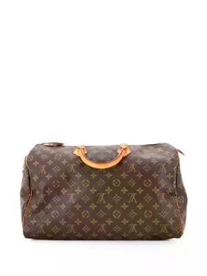 LOUIS VUITTON Speedy Handbag Monogram Canvas 40 Satchel - Brown
