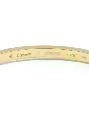 Cartier 18k Yellow Engraved Motif Love Bracelet