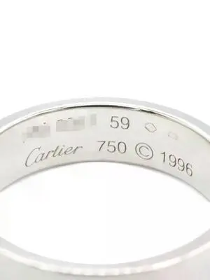 Cartier 18k White Gold Love Ring - Silver