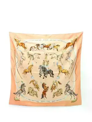 Hermès 2010s En Piste Scarf - Pink