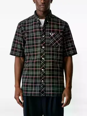 Fred Perry Tartan-check Button-down Shirt - Blue