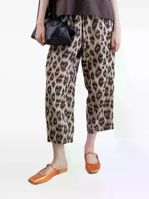 PSOPHIA Savanna Shadow Cropped Trousers - Brown