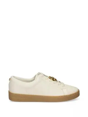 Michael Kors Flower Detail Leather Sneakers - Neutrals