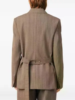 AMI Paris Double Breasted Striped Wool Blazer