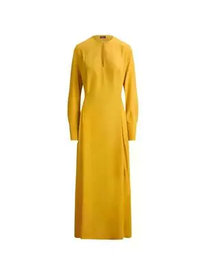 Polo Ralph Lauren Elouise Tie-waist Long-sleeve Dress - Yellow