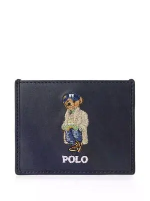 Polo Ralph Lauren Polo Bear Leather Card Holder - Blue