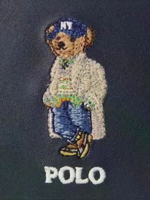 Polo Ralph Lauren Polo Bear Leather Card Holder - Blue