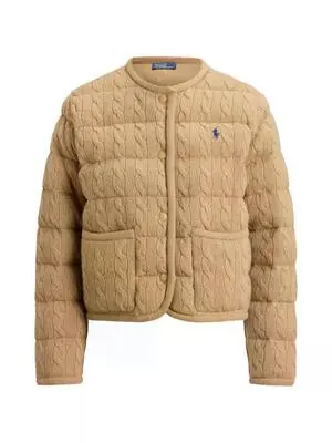 Polo Ralph Lauren Cable-knit Bomber Jacket - Brown