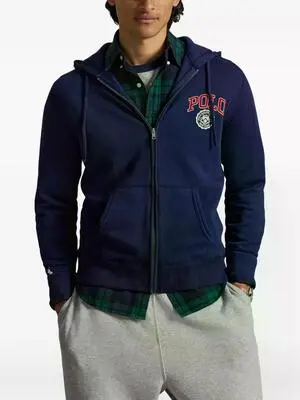 Polo Ralph Lauren Embroidered Zip-up Hoodie - Blue