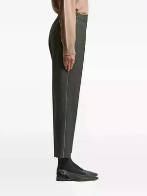 Peserico Check-pattern Elasticated-waist Trousers