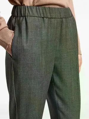 Peserico Check-pattern Elasticated-waist Trousers