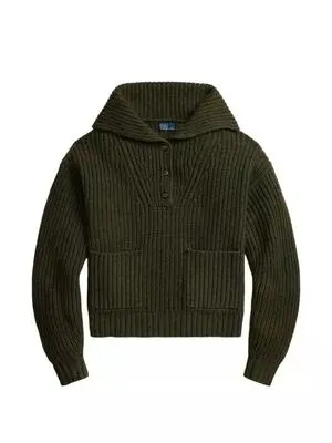 Polo Ralph Lauren Rib-knit Sweater With Flapped Collar