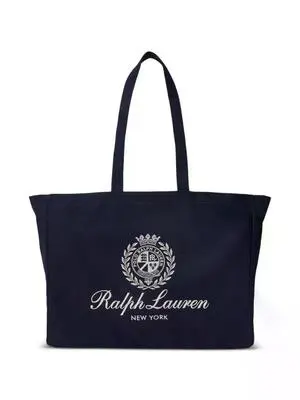 Polo Ralph Lauren Logo-embroidered Canvas Tote Bag - Blue