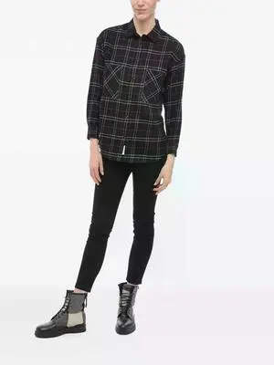 Woolrich Tartan-print Flannel Blouse - Black