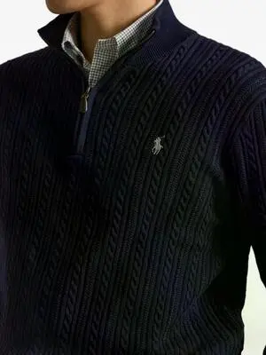 Polo Ralph Lauren Cable-knit Quarter-zip Sweater