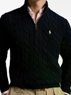 Polo Ralph Lauren Cable-knit Quarter-zip Sweater