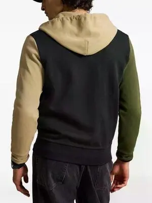 Polo Ralph Lauren Colour-block Logo-embroidered Hoodie - Black
