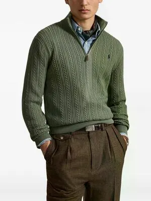 Polo Ralph Lauren Cable-knit Quarter-zip Sweater