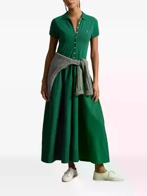 Polo Ralph Lauren Button Midi Dress - Green