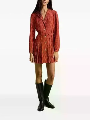 Polo Ralph Lauren Kenna Belted Pleated Dress