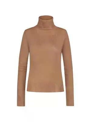 CHAMOIS FOU Roll-neck Knitted Sweater - Brown
