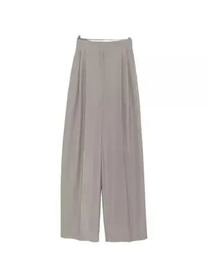 MUGLER Pleated Wide-leg Trousers - Grey