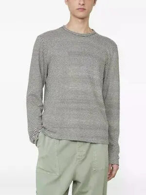 Officine Générale Horizontal-stripe Long-sleeve T-shirt - White