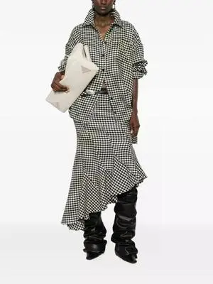 Attico Houndstooth-pattern Oversized Jacket