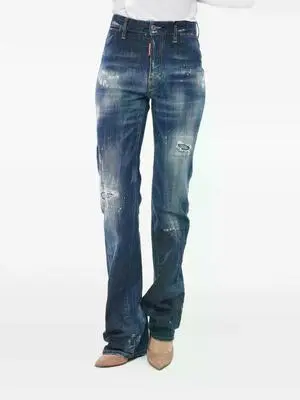 Dsquared2 Dalma Angel Distressed-effect Jeans - Blue