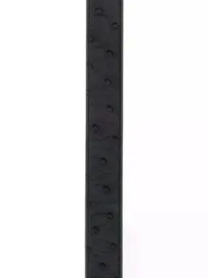 Valentino Garavani Vlogo Signature Ostrich-effect Leather Belt - Black