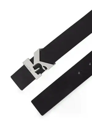 Karl Lagerfeld Logo Plaque Belt