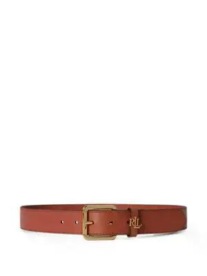 Ralph Lauren Logo-keeper Skinny Leather Belt - Brown
