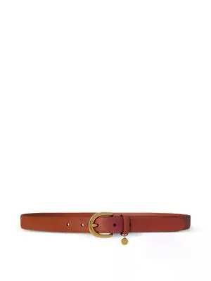 Ralph Lauren Charm-crosshatch Leather Belt - Brown