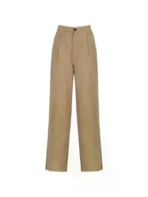 EMME Pleated Wide-leg Trousers - Neutrals
