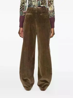 Etro Pleated Corduroy Texture Trousers