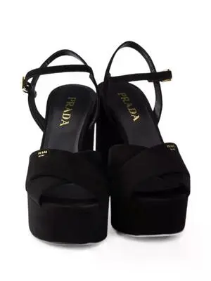 Prada Suede Platform Sandals