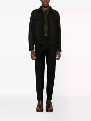 Karl Lagerfeld Drawstring Straight-leg Trousers - Black